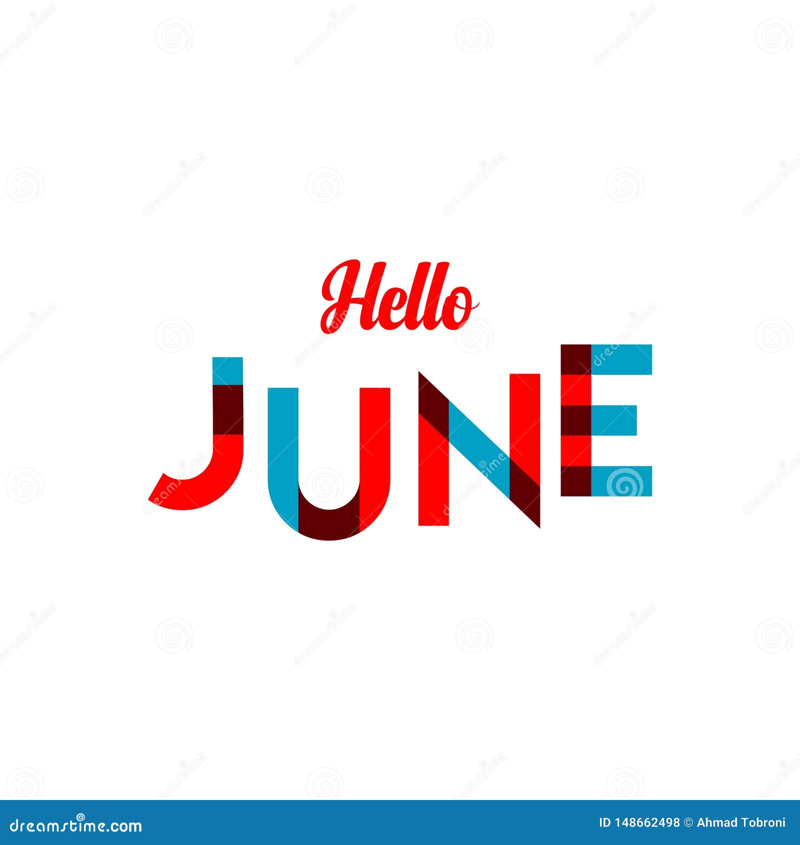 Hello June Vector Template Design Illustration Stock Vector ...