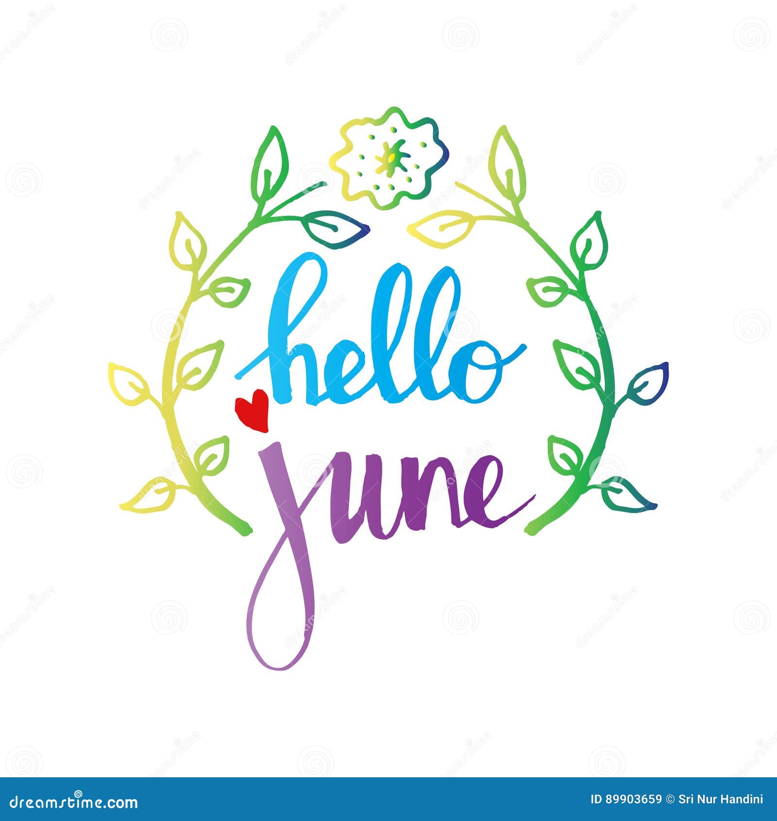 Hello Juni stock illustrationer. Illustration av begrepp - 89903659