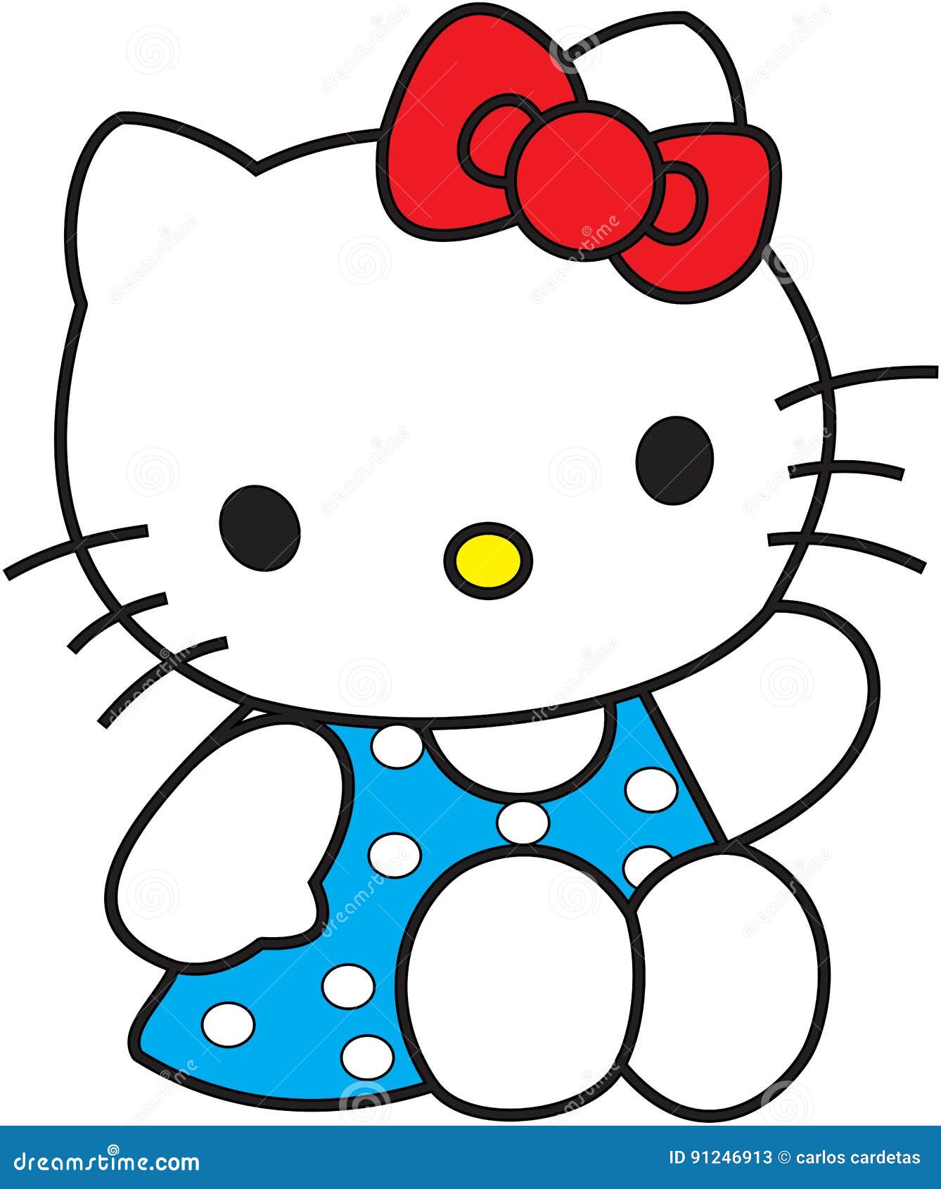 Hello Kitty blue dress editorial stock photo. Illustration of japan ...