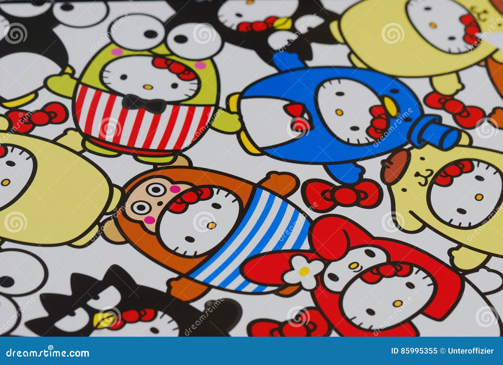 Hello kitty design prints editorial image. Illustration of card - 85995355