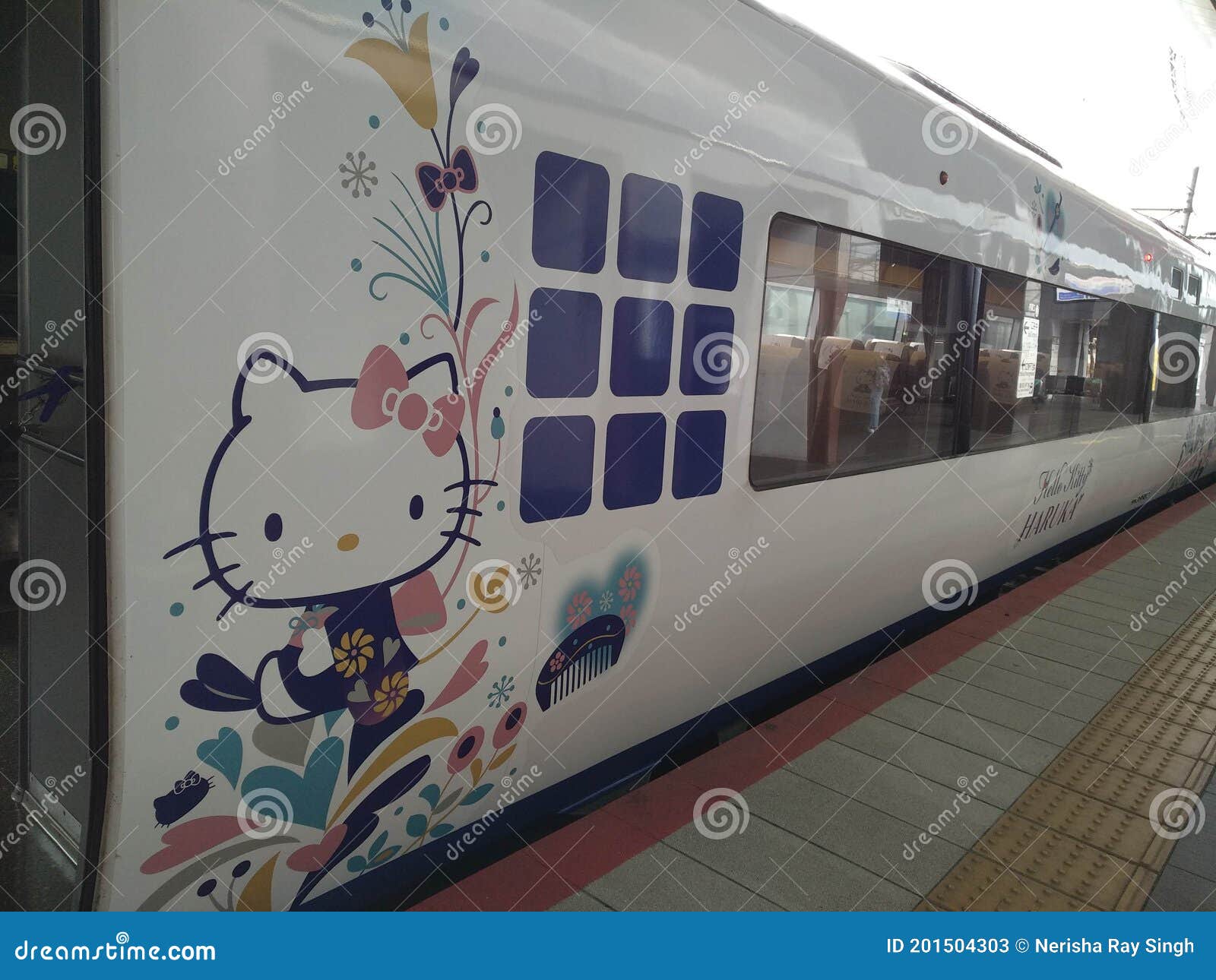 Hello Kitty Haruka Train To Airport in Japan Editorial Stock Photo ...