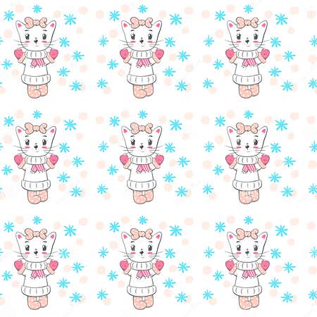 Hello Kitty Seamless Pattern Design Stock Illustration - Illustration ...