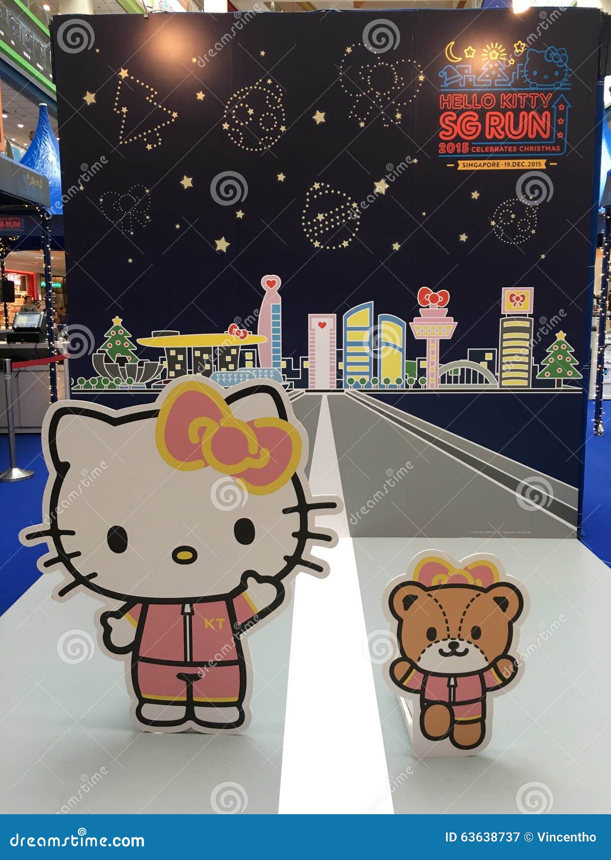 Hello Kitty SG Run 2015 editorial photography. Illustration of hello ...