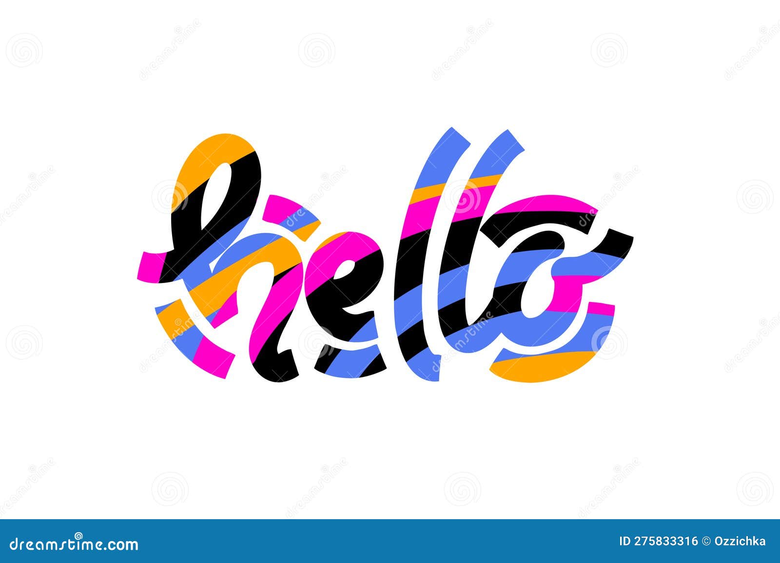 Hello. Lettering for Banner, Poster and Sticker Concept with Text Hello ...