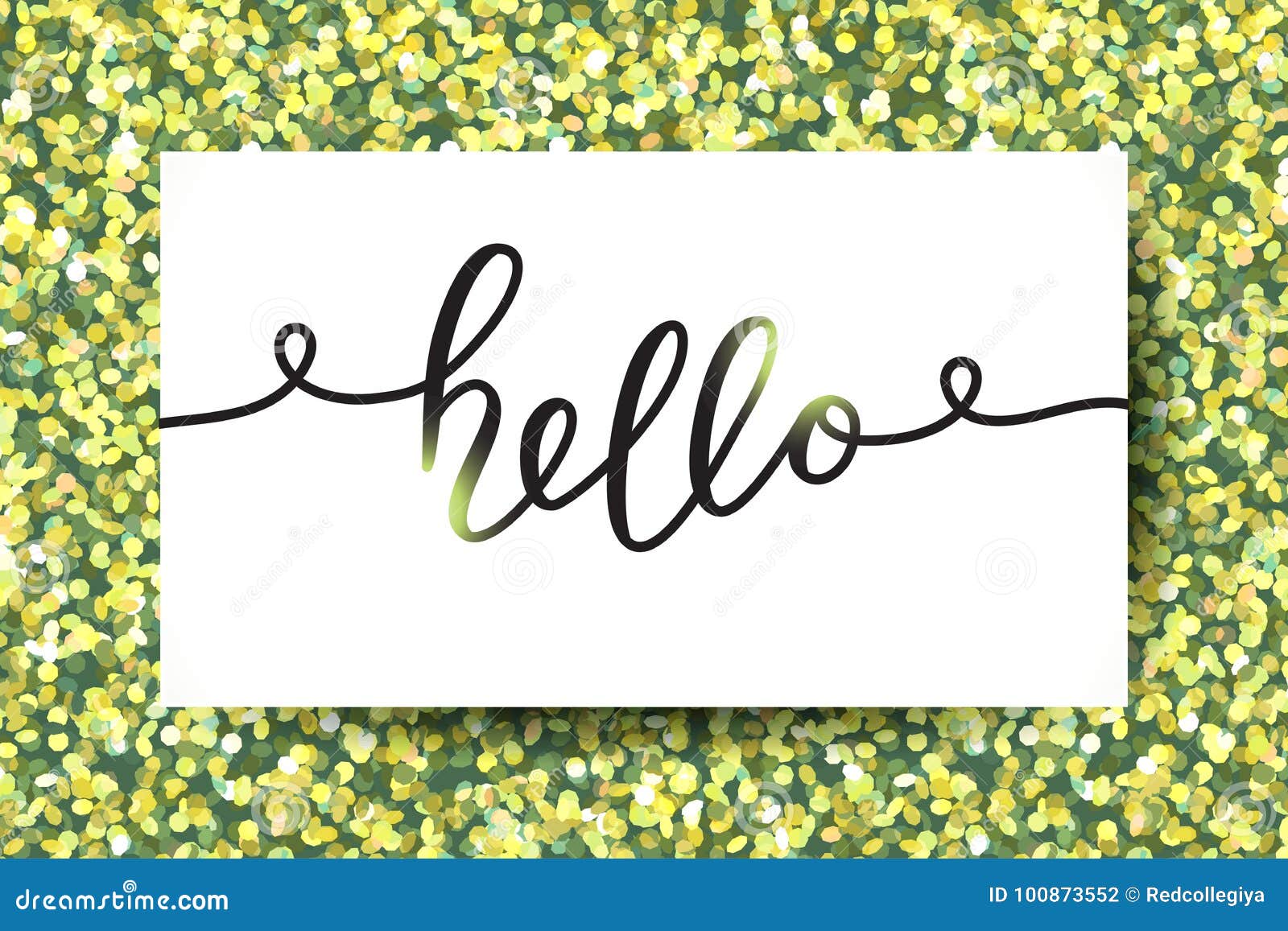 Hello lettering stock illustration. Illustration of sparkles - 100873552
