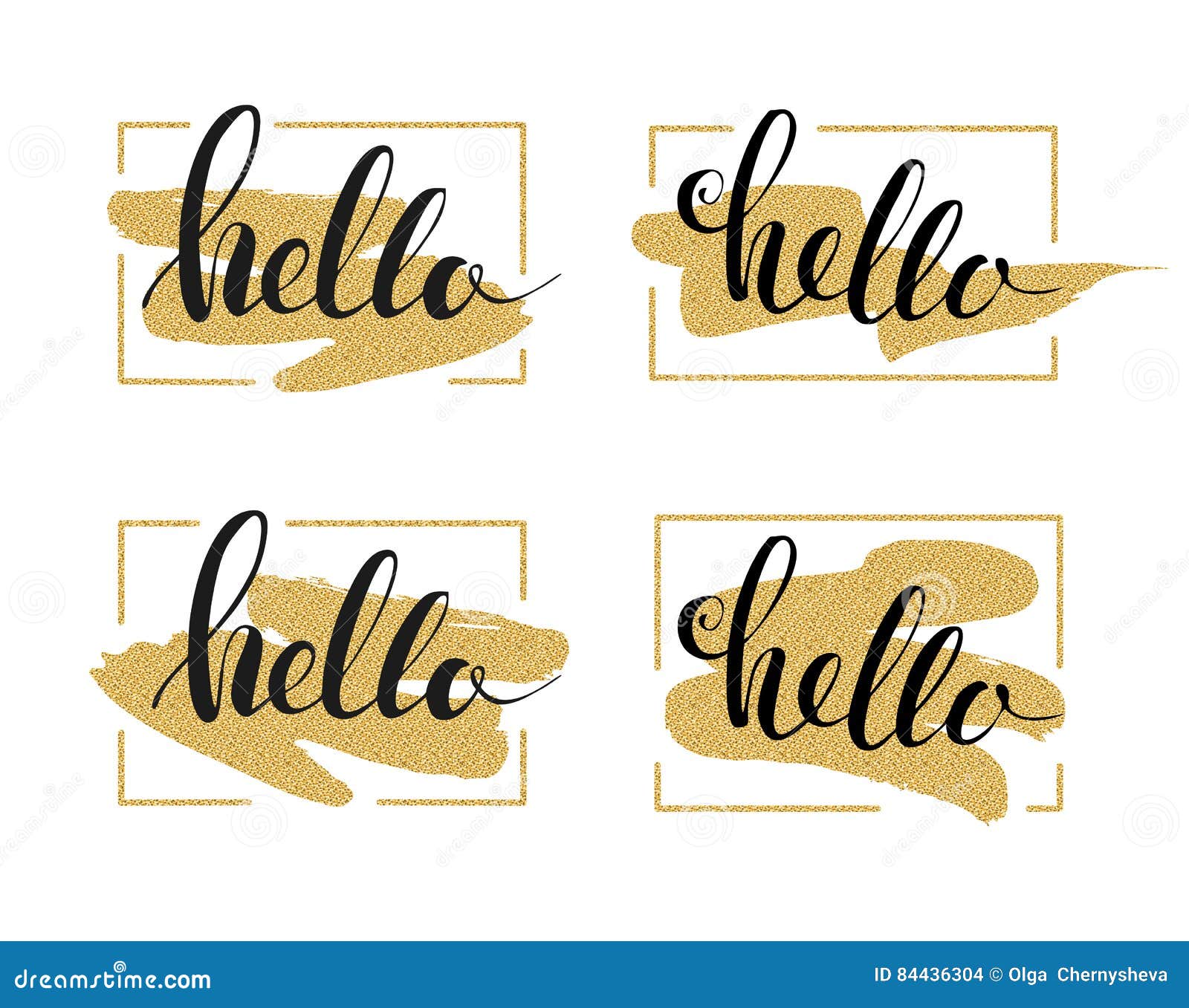 Hello Lettering. Hand Drawn Iillustration. Vector Image | CartoonDealer ...