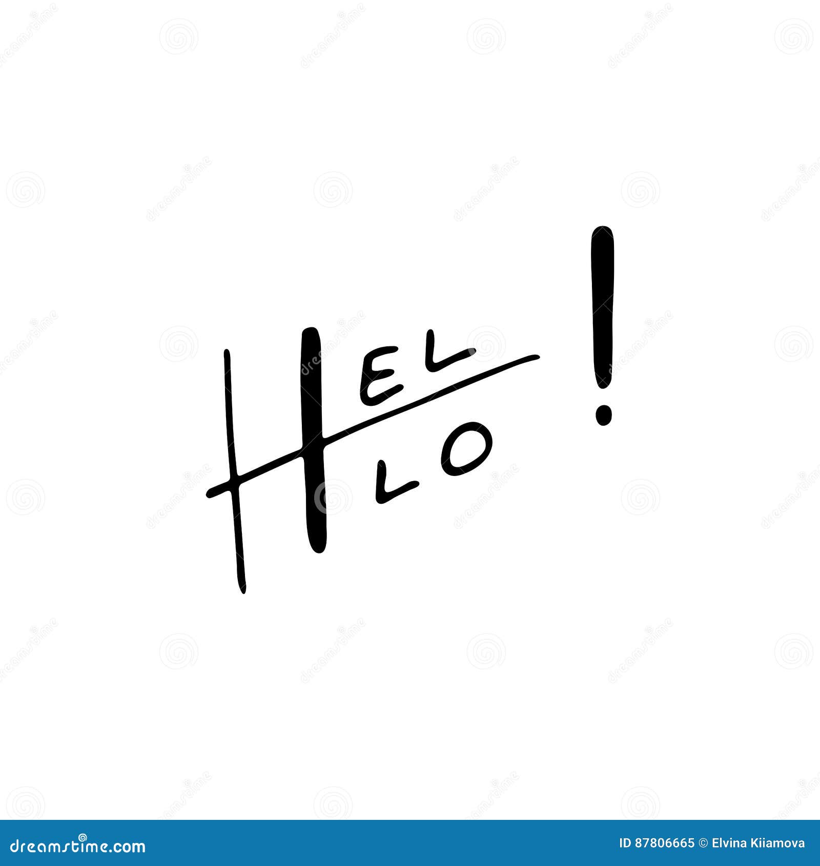 Hello lettering. stock vector. Illustration of letter - 87806665