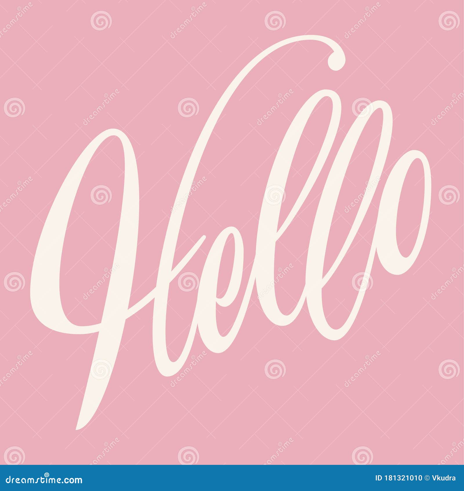 Hello lettering stock vector. Illustration of modern - 181321010