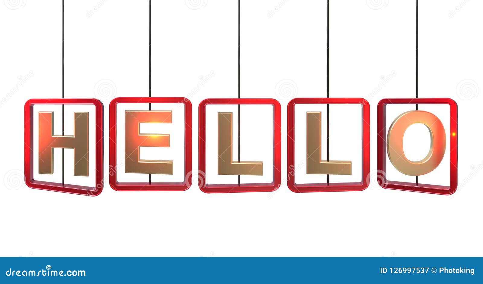 Hello letters hanging stock illustration. Illustration of international ...