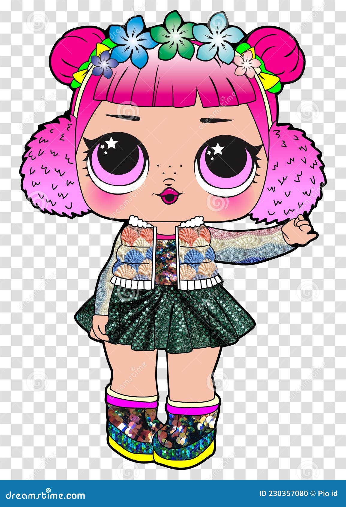 Hello LoL. Cute Lol Surprise Stock Vector - Illustration of face, cute ...