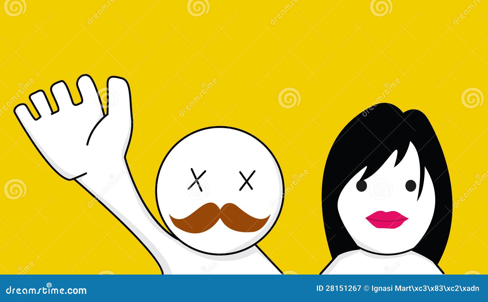 Hello man and woman stock vector. Illustration of family - 28151267