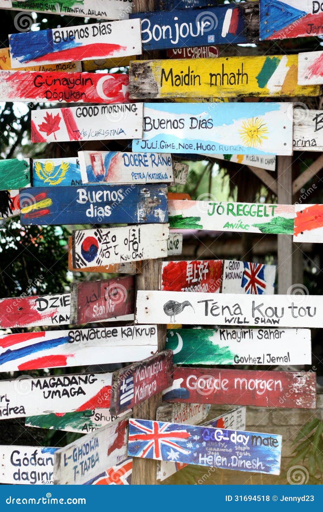 Hello in many languages stock photo. Image of painted - 31694518