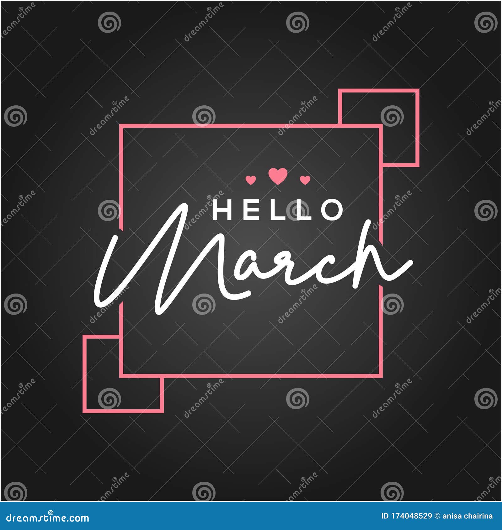 Hello March Banner Vector Design for Celebrate Moment Stock Vector ...