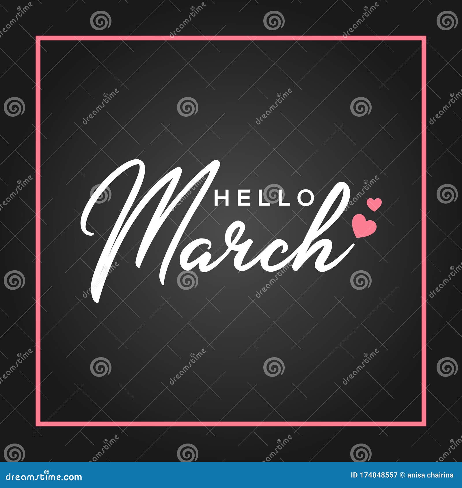 Hello March Banner Vector Design for Celebrate Moment Stock Vector ...