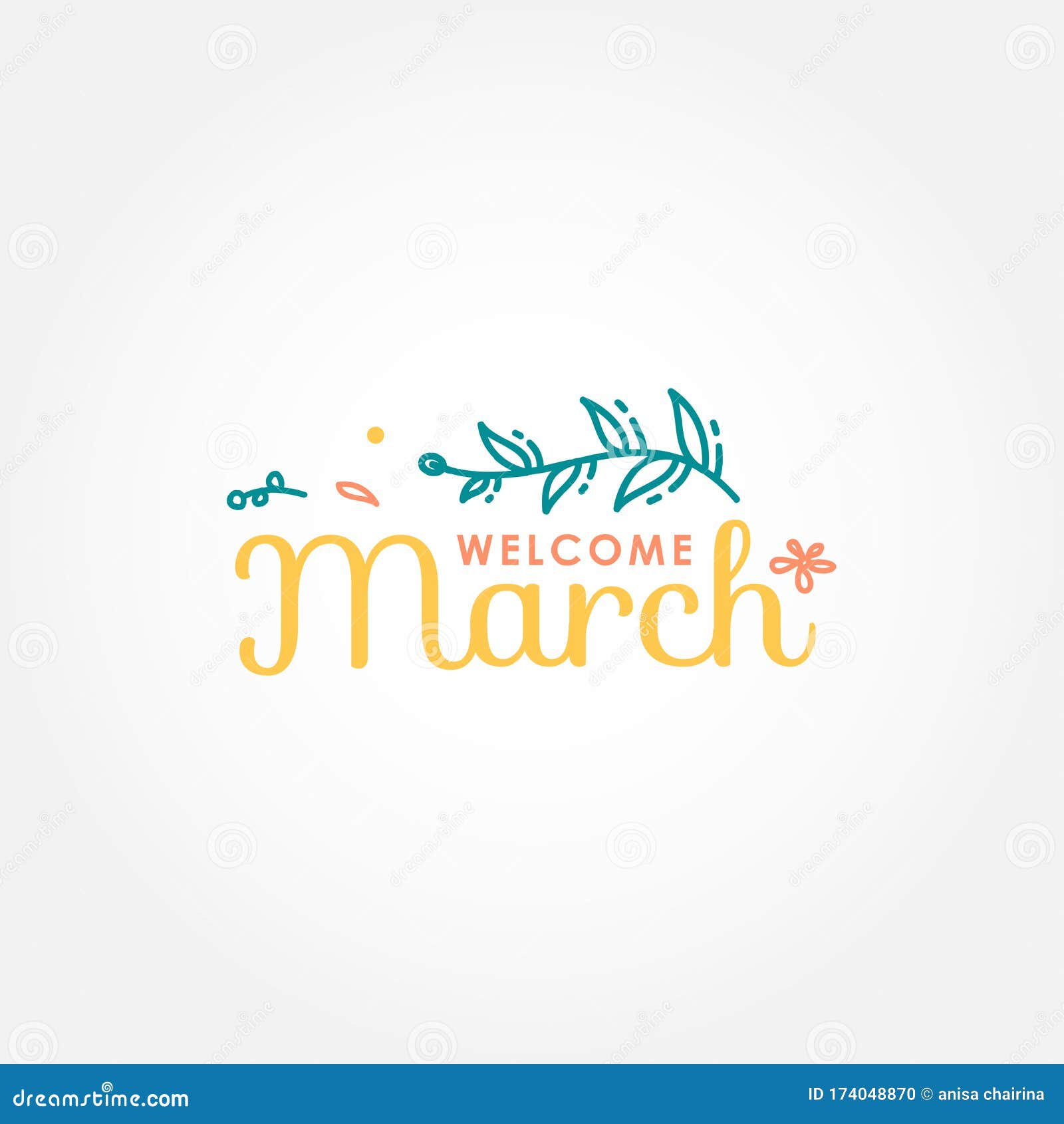 Hello March Banner Vector Design for Celebrate Moment Stock Vector ...