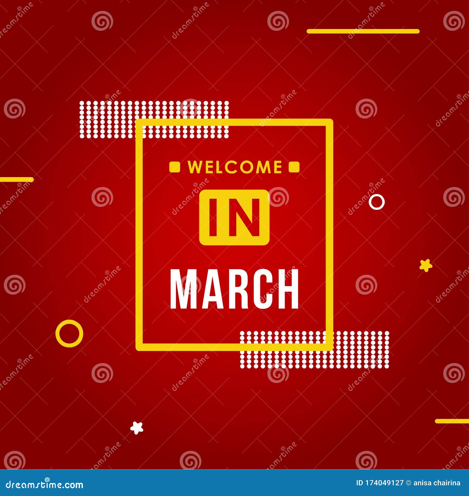 Hello March Banner Vector Design for Celebrate Moment Stock Vector ...