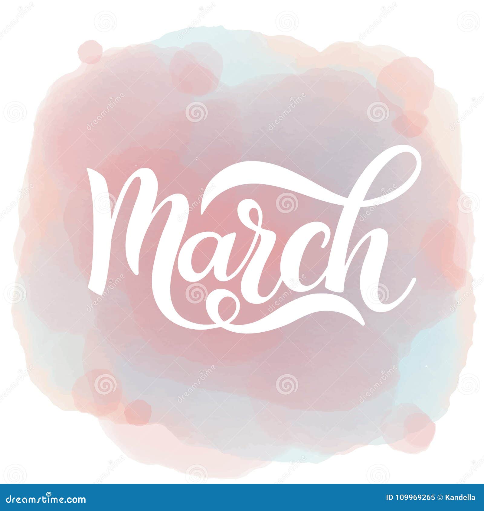 Hello March Spring Lettering. Elements for Invitations, Posters ...