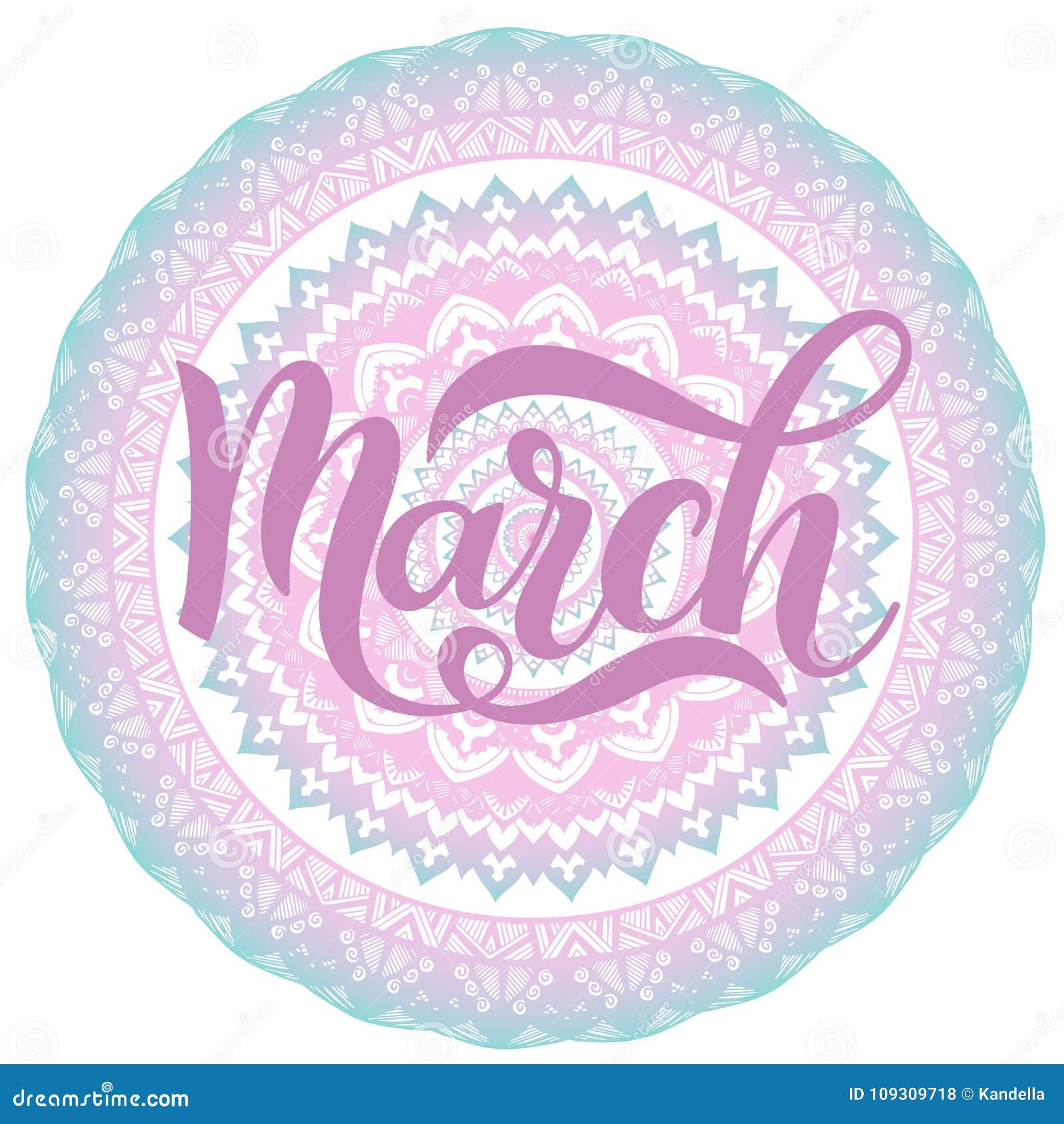 Hello March Spring Lettering Stock Vector - Illustration of decoration ...