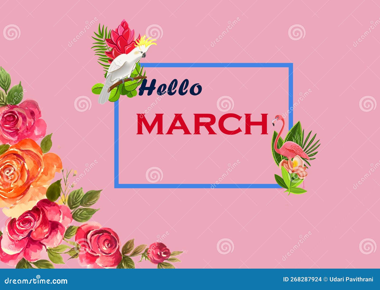 Hello march stock illustration. Illustration of produce - 268287924
