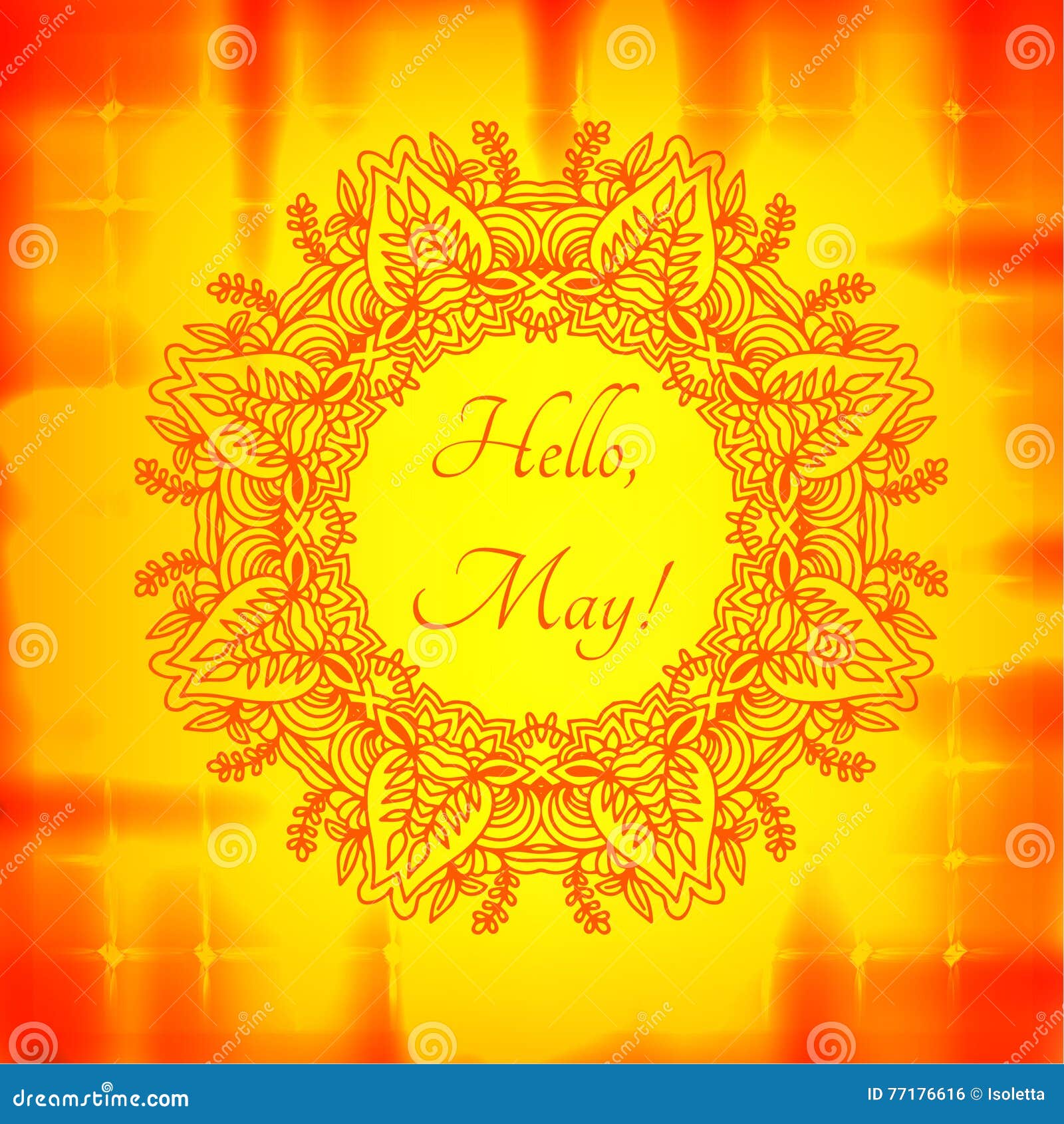 Hello May banner stock vector. Illustration of print - 77176616