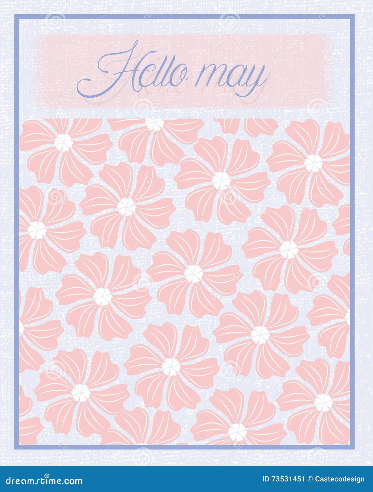Hello May Flower Texture Pattern Background Stock Vector - Illustration ...