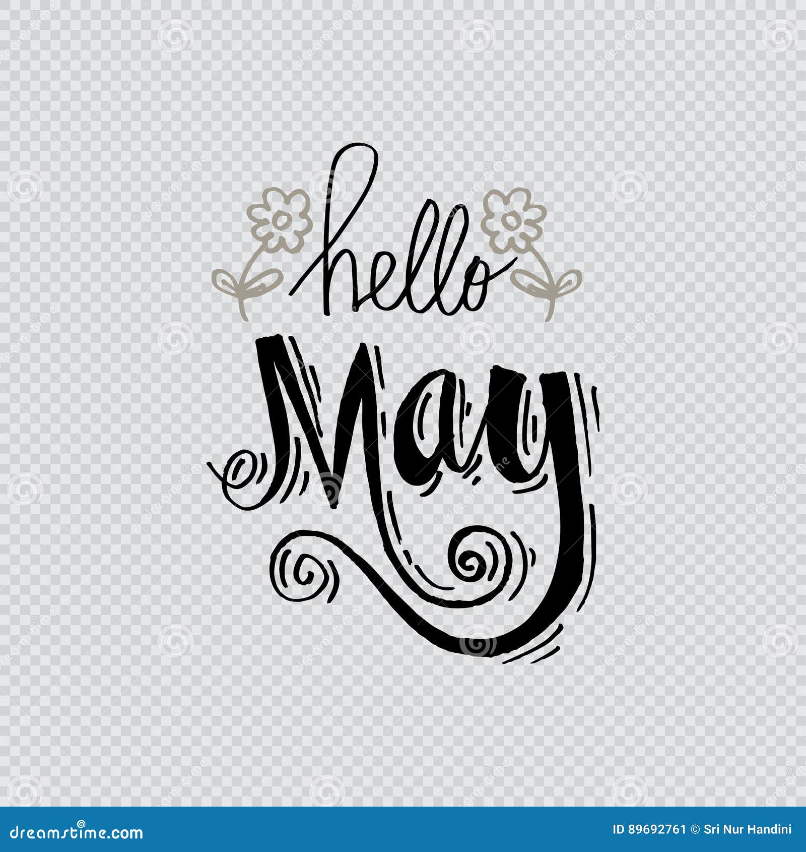 Hello May stock vector. Illustration of postcard, greeting - 89692761