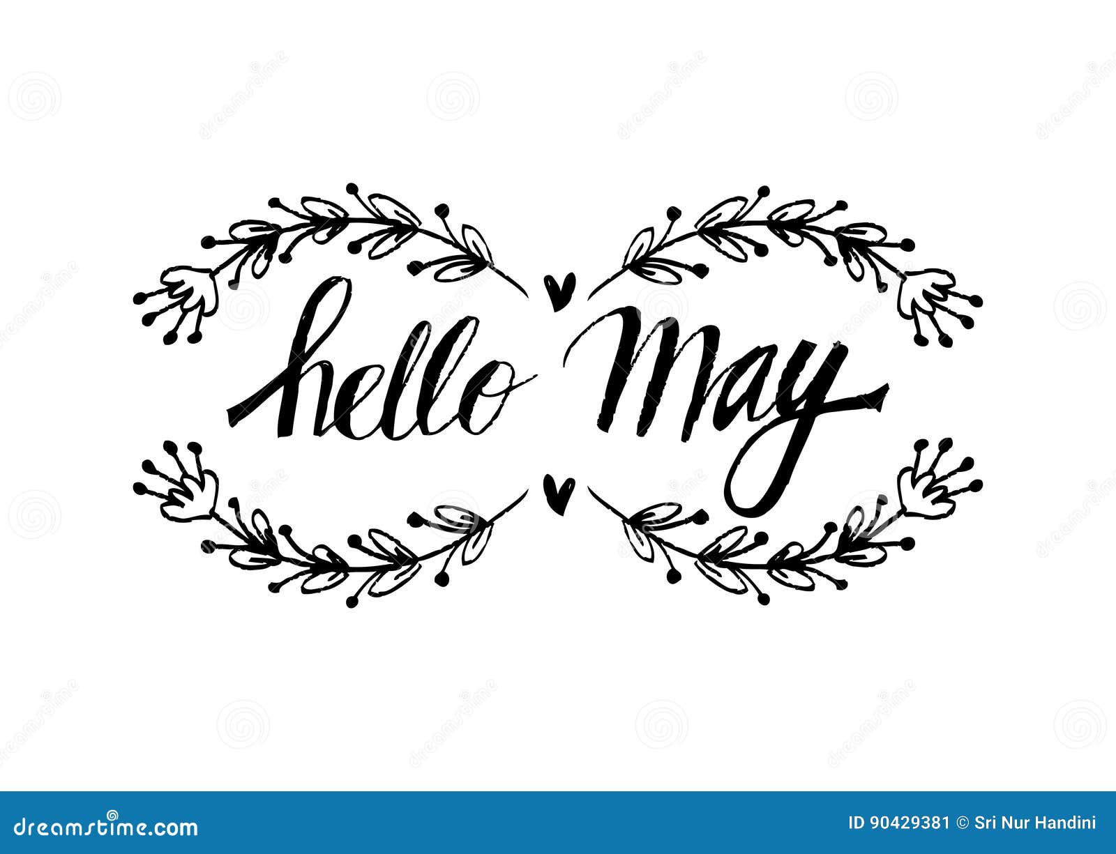 Hello May stock illustration. Illustration of city, card - 90429381