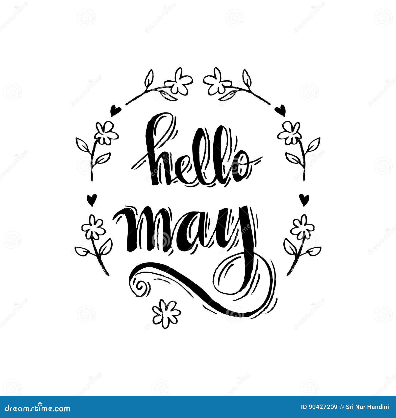 Hello May stock vector. Illustration of letter, graphic - 90427209