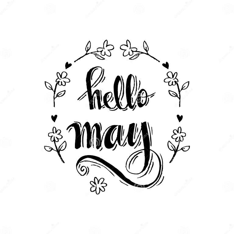 Hello May stock vector. Illustration of letter, graphic - 90427209