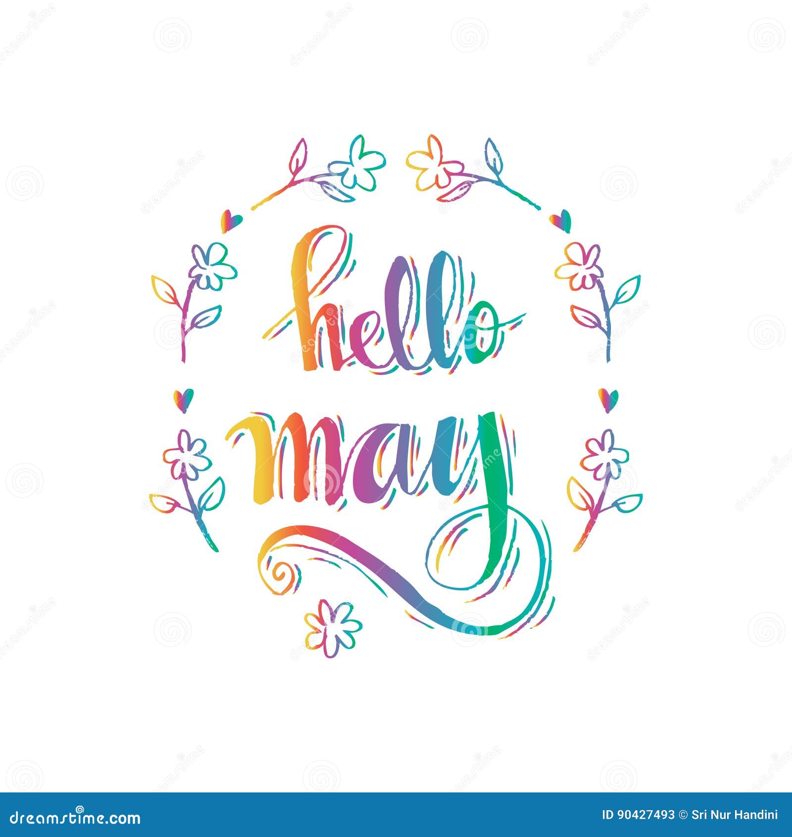 Hello May stock vector. Illustration of concept, inscription - 90427493