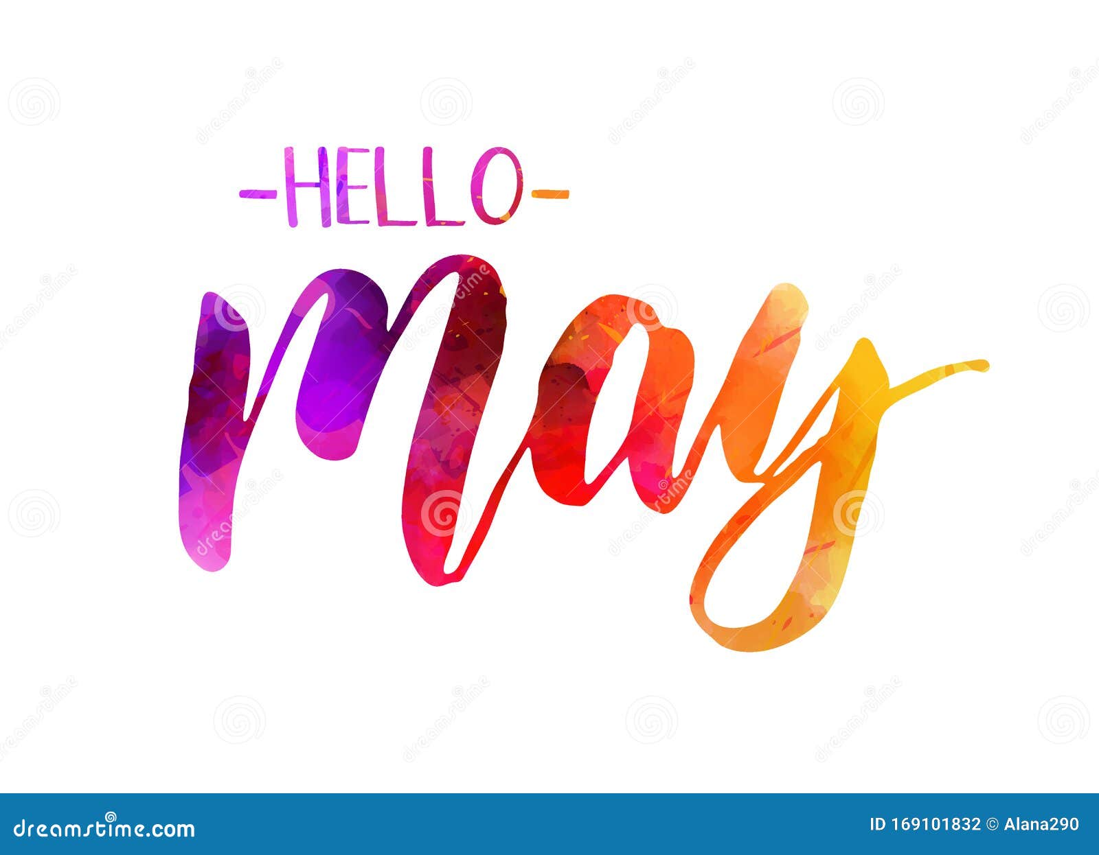 Hello May Lettering - Spring Concept Background Stock Vector ...
