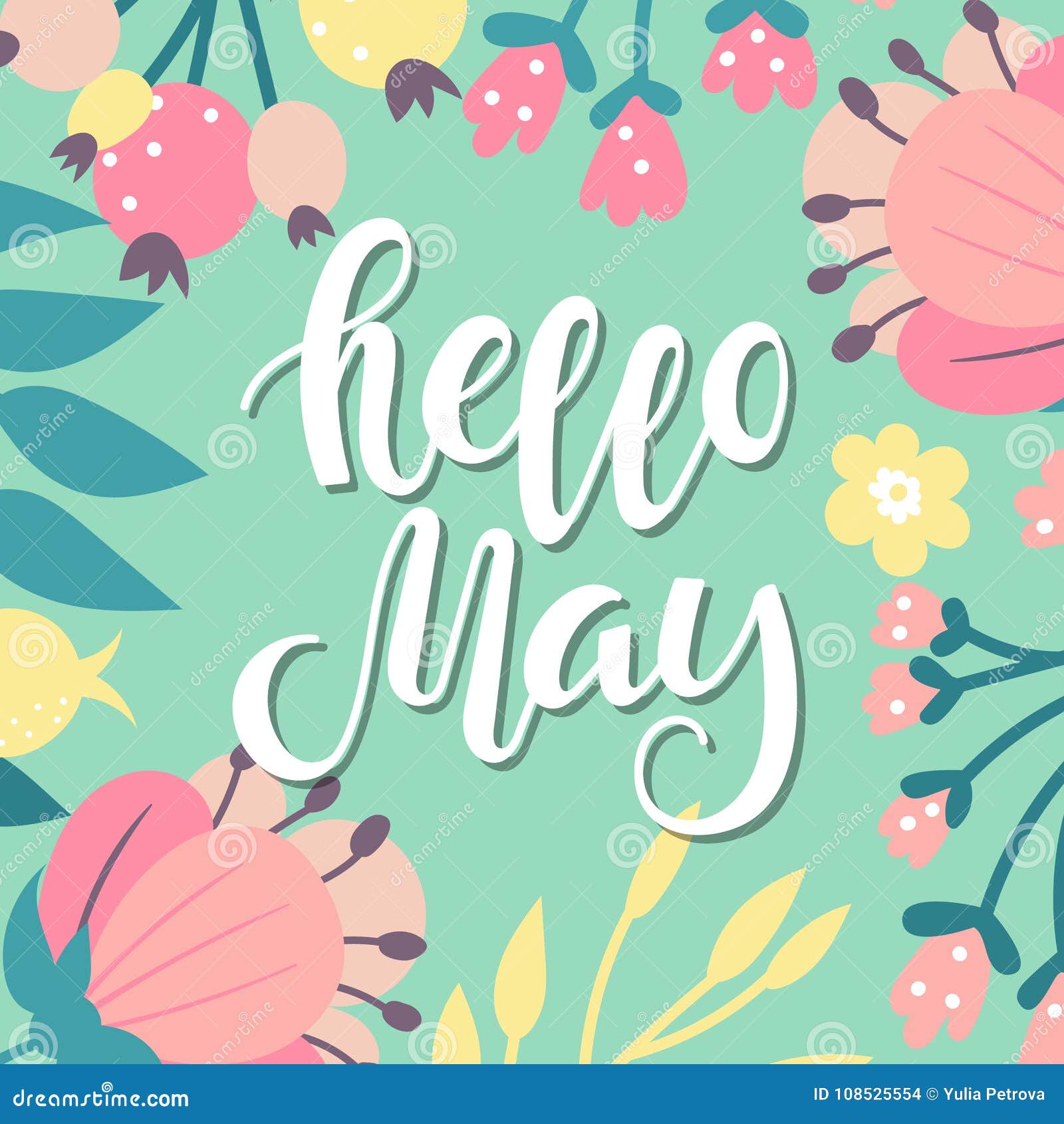 Hello May - Spring Background Stock Vector - Illustration of holiday ...
