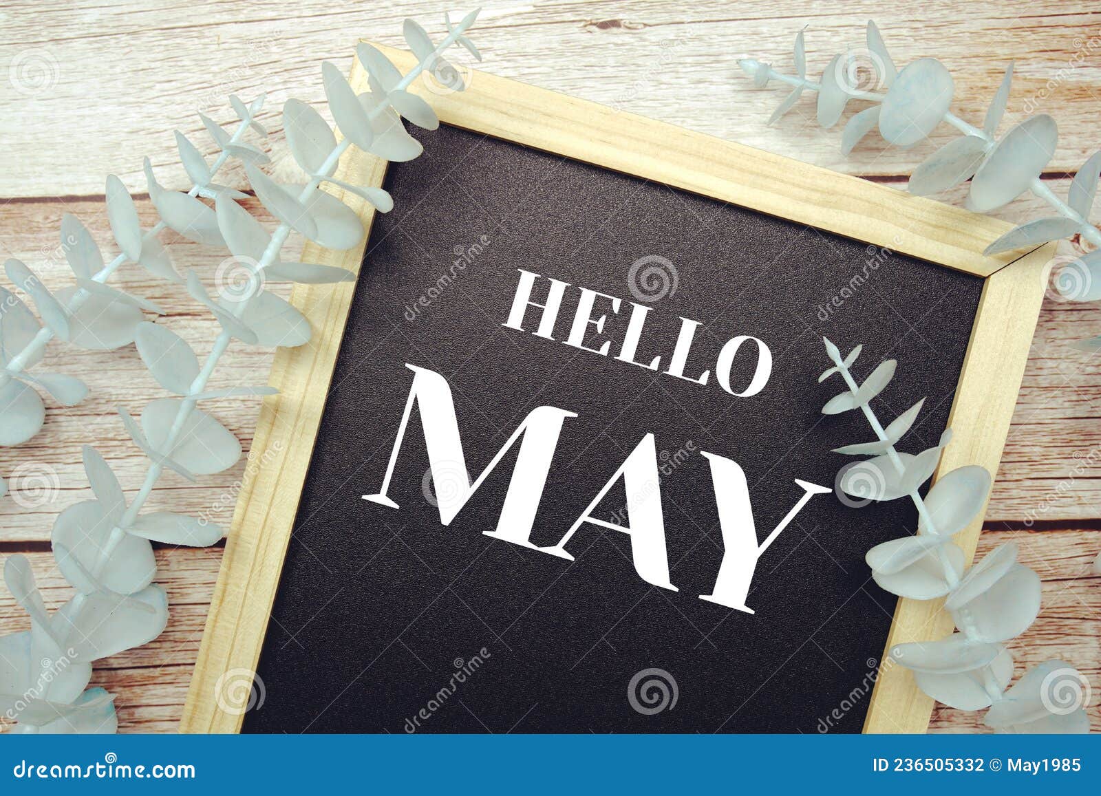 Hello May Typography Text on Blackboard Background Stock Photo - Image ...