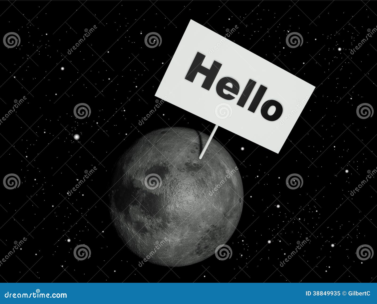 Hello stock illustration. Illustration of moon, cosmic - 38849935