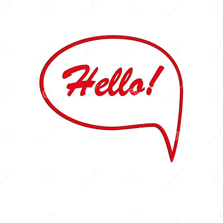 Hello message icon stock vector. Illustration of graphic - 81260561
