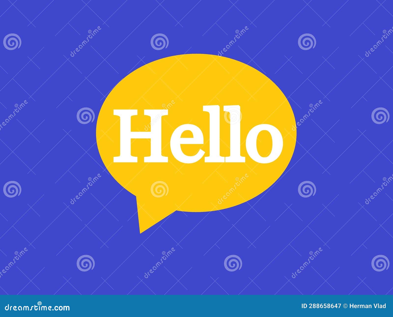 Hello Message in a Speech Bubble. Hello Illustration Stock Illustration ...