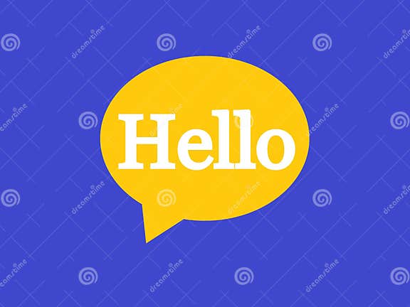 Hello Message in a Speech Bubble. Hello Illustration Stock Illustration ...