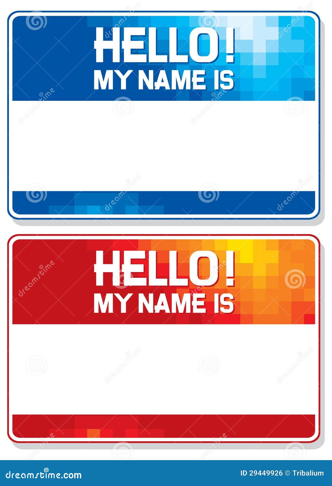 Hello mijn naam is kaart vector illustratie. Illustration of ...