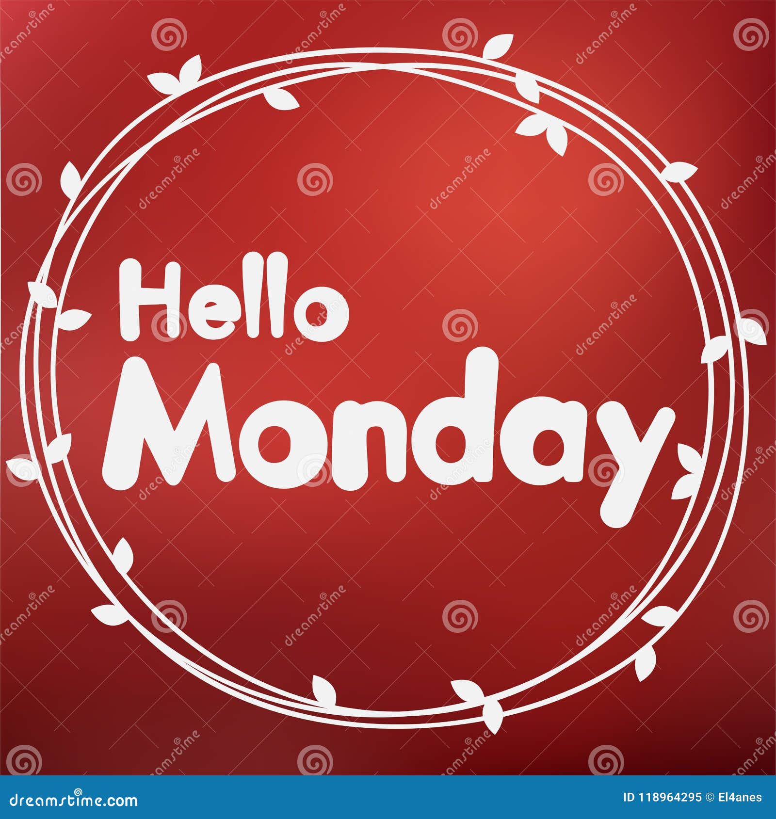 Hello Monday. Vector Illustration Stock Vector - Illustration of ...