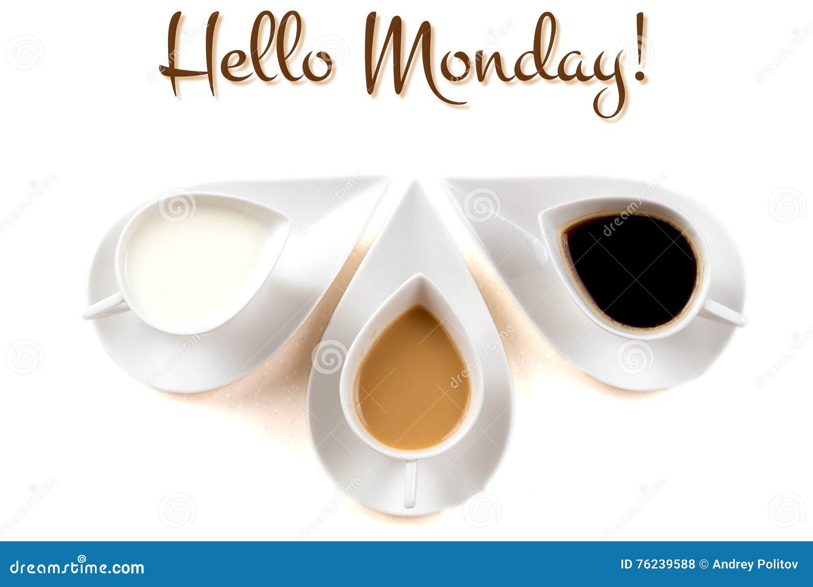 Hello Monday Alphabet Letter With Colorful Flowers Border Frame On ...