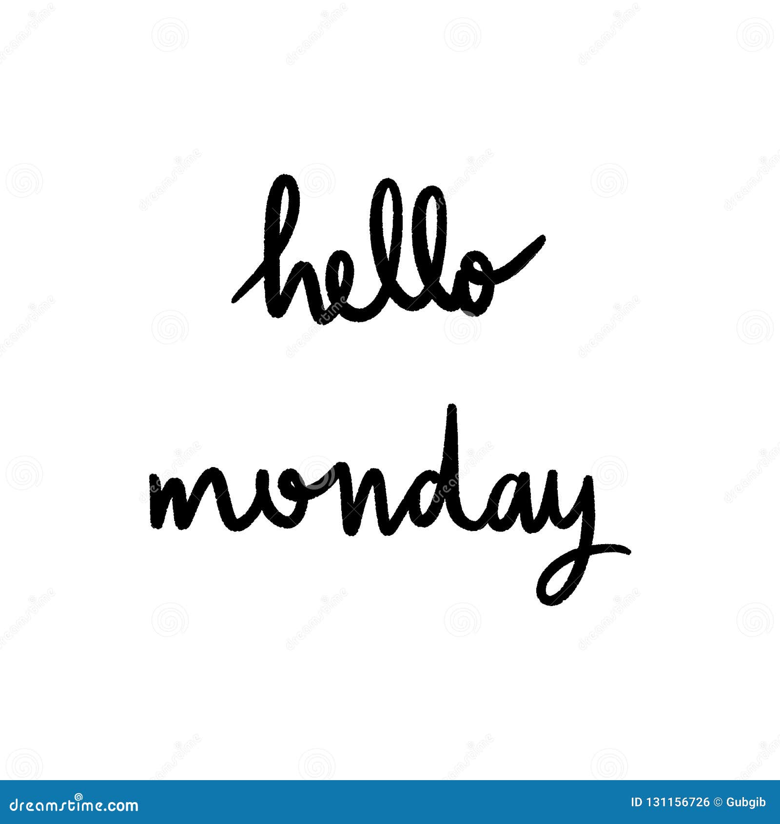 `Monday` Hand Lettering Text With Little Doodles Stock Image ...