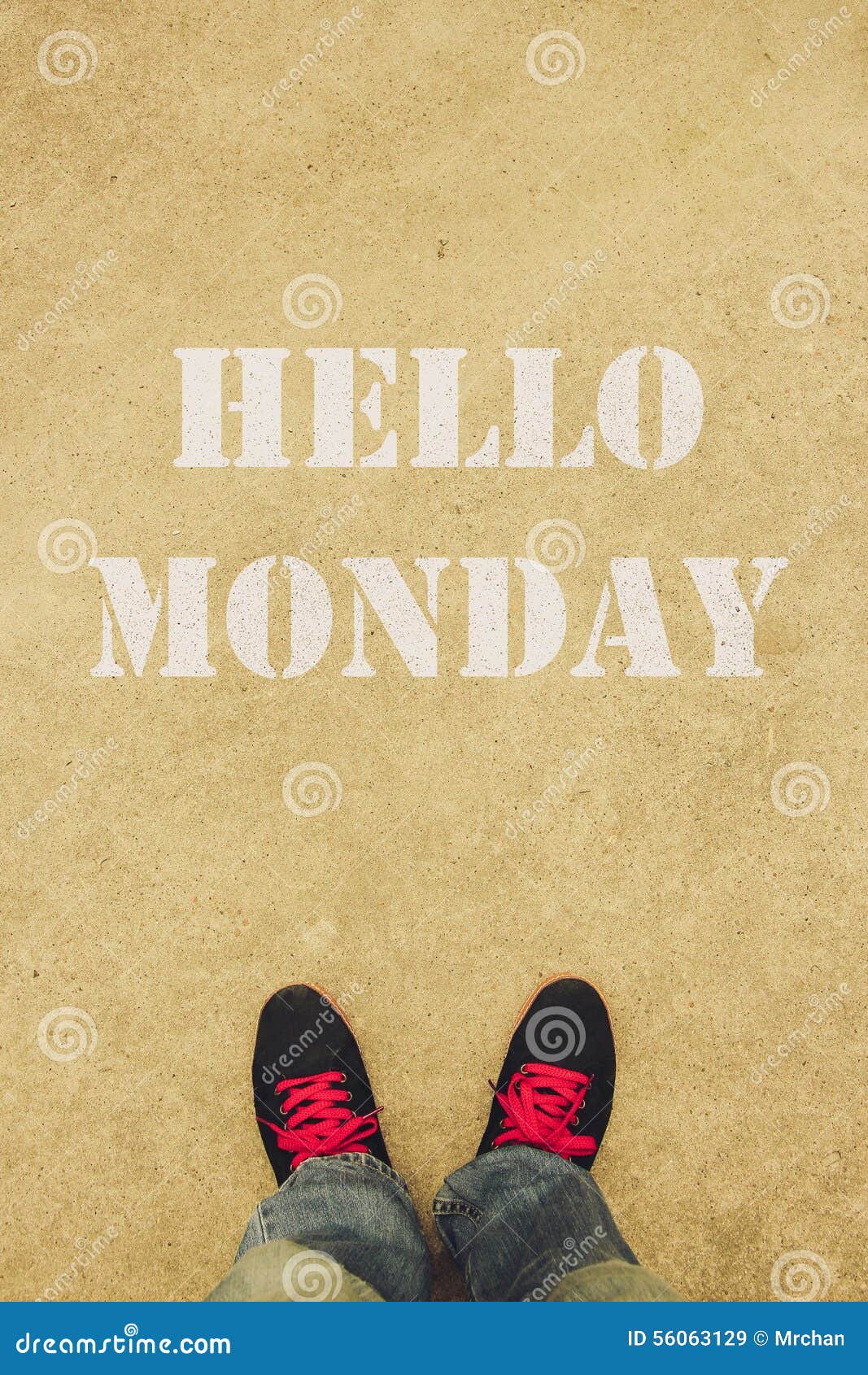 Hello Monday Alphabet Letter With Colorful Flowers Border Frame On ...