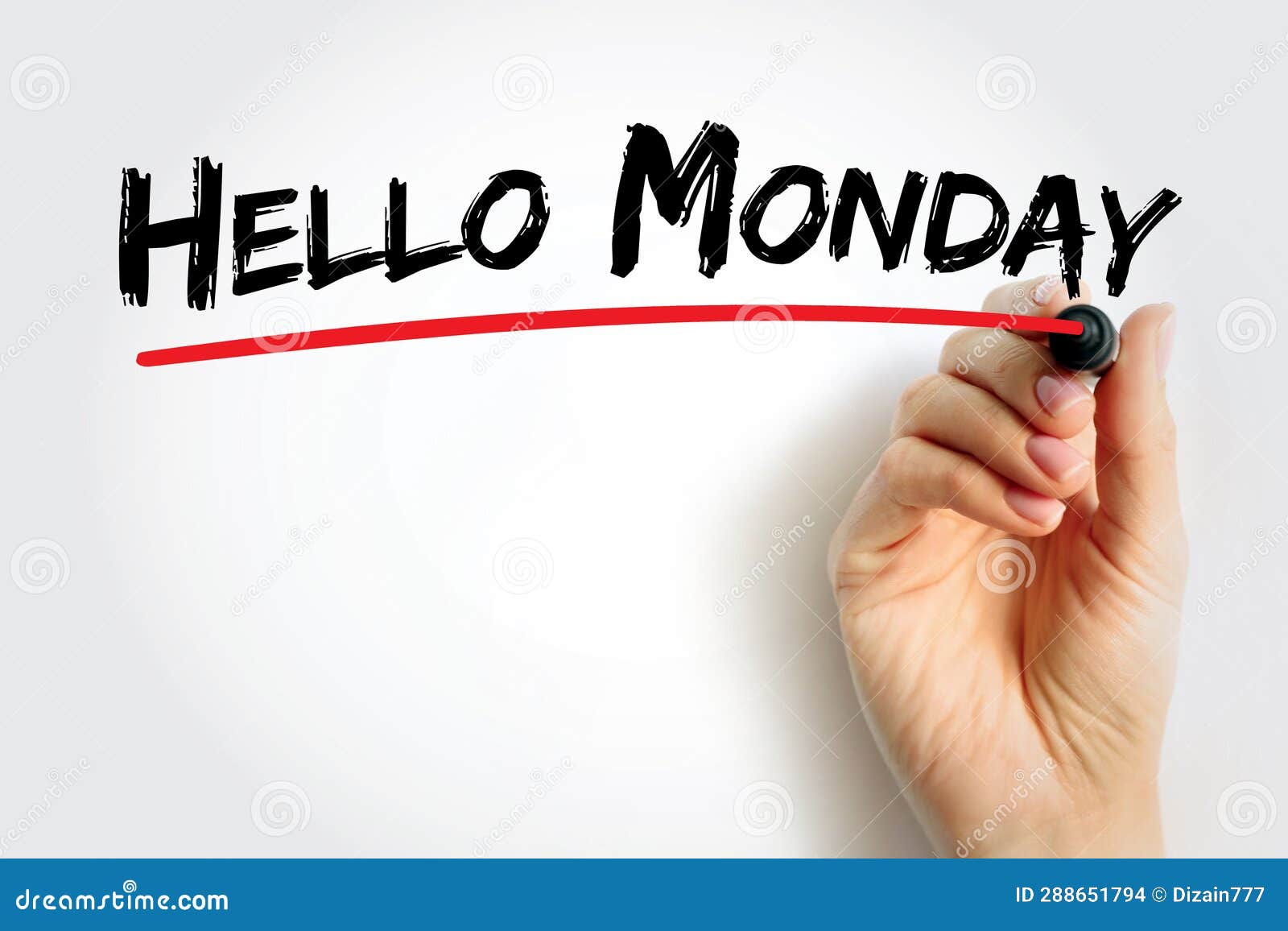 Hello Monday Text Quote, Concept Background Stock Photo - Image of ...