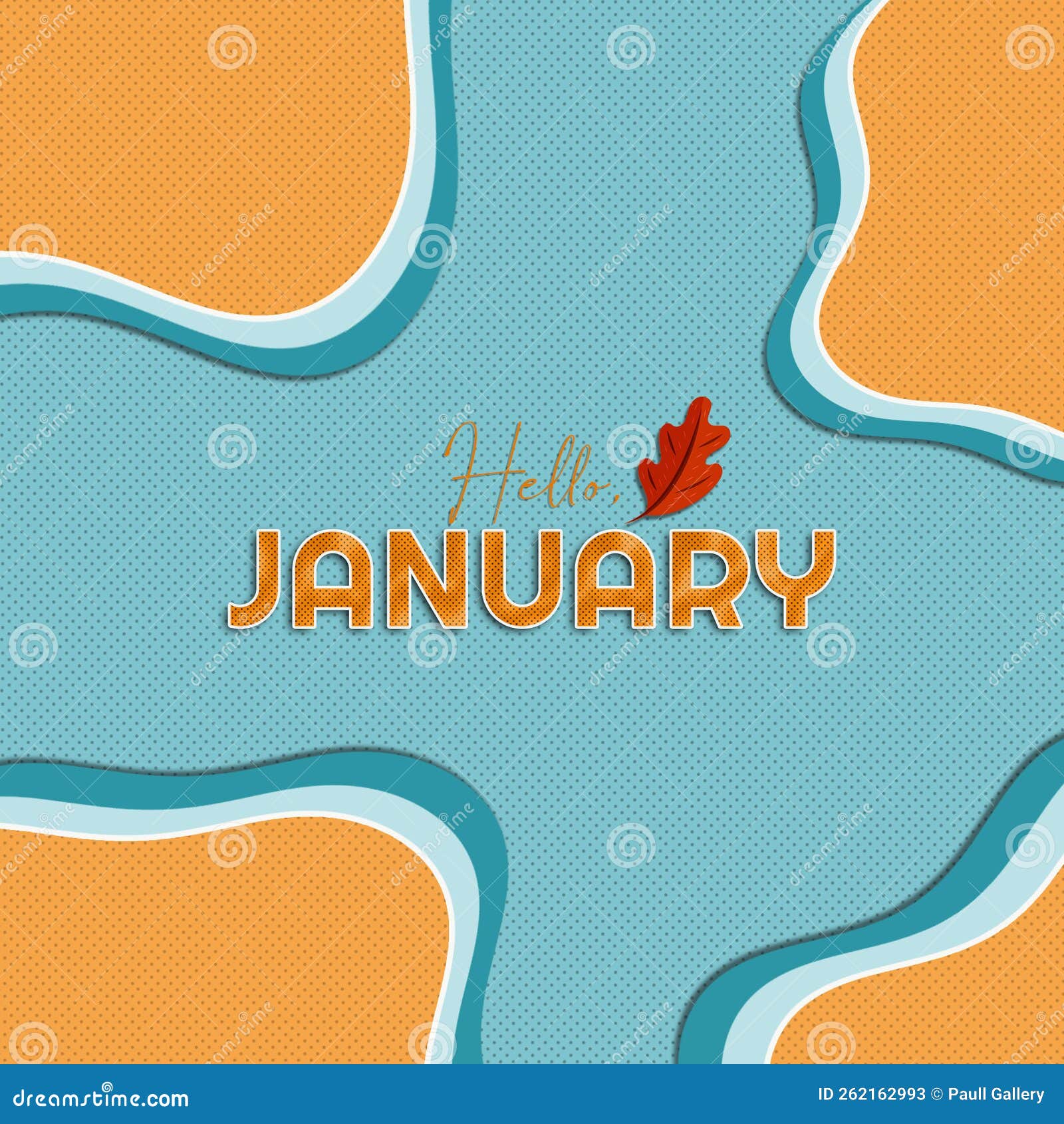 Month of January with Design Stock Illustration - Illustration of ...