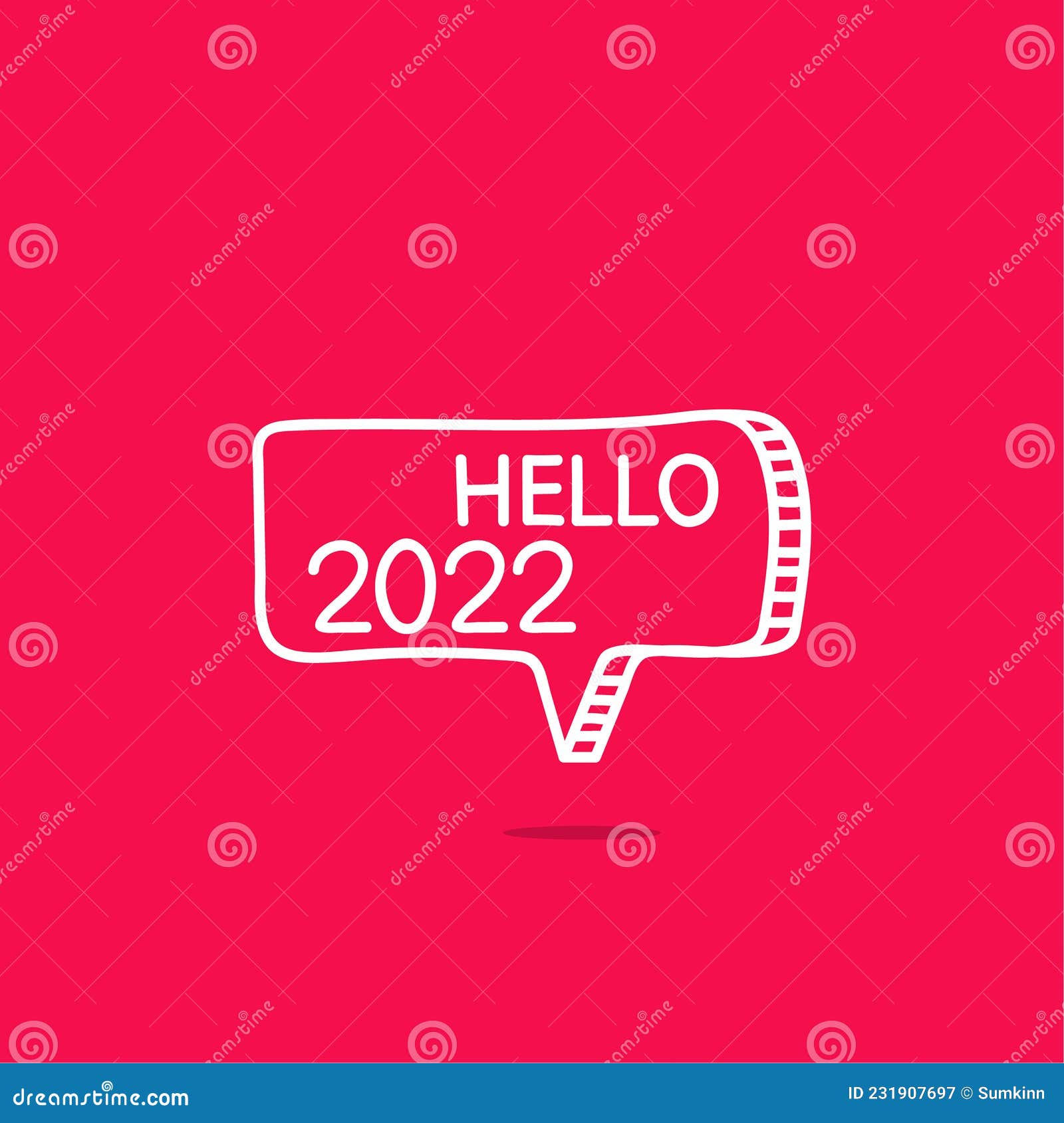 Hello 2022 Neon Sign On A Brick Wall Background. Cartoon Vector ...