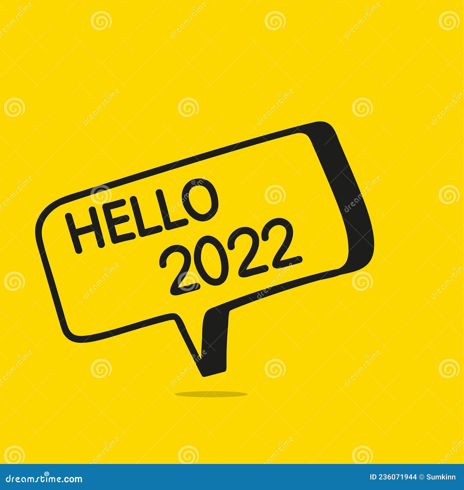 Hello 2022 Neon Sign On A Brick Wall Background. Cartoon Vector ...