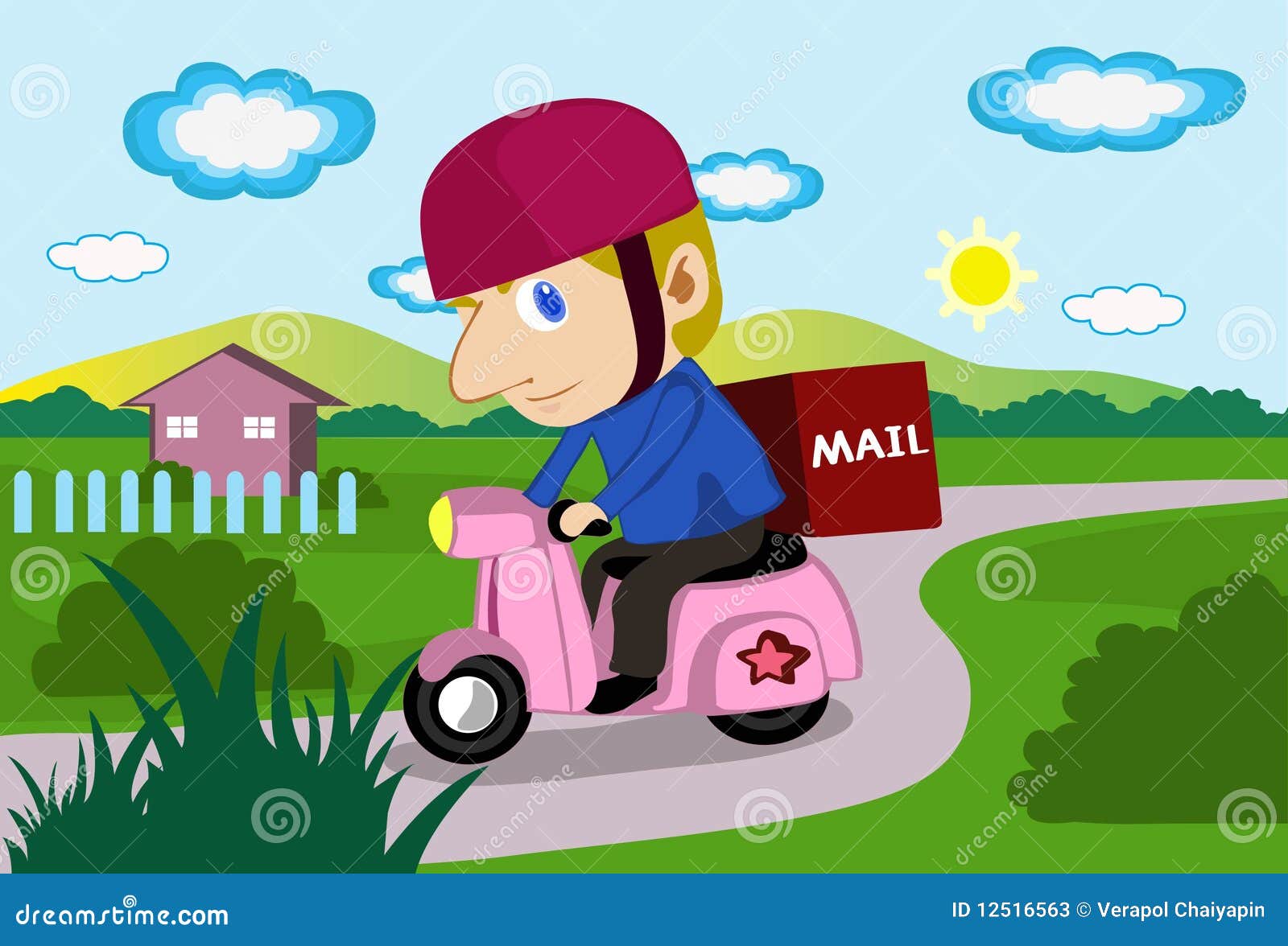 Hello Mr. Postman! stock illustration. Illustration of mail - 12516563