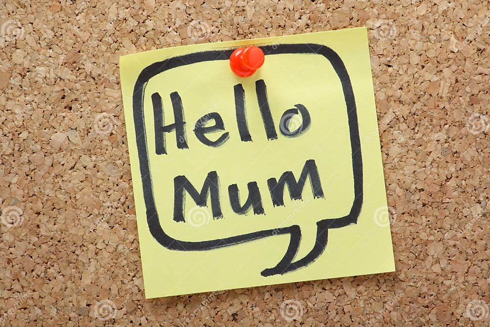 Hello Mum stock image. Image of greetings, message, note - 38081367