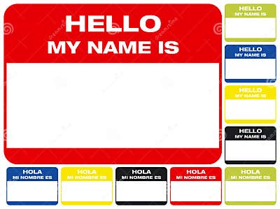 Hello, my name is stock vector. Illustration of sticker - 1303381