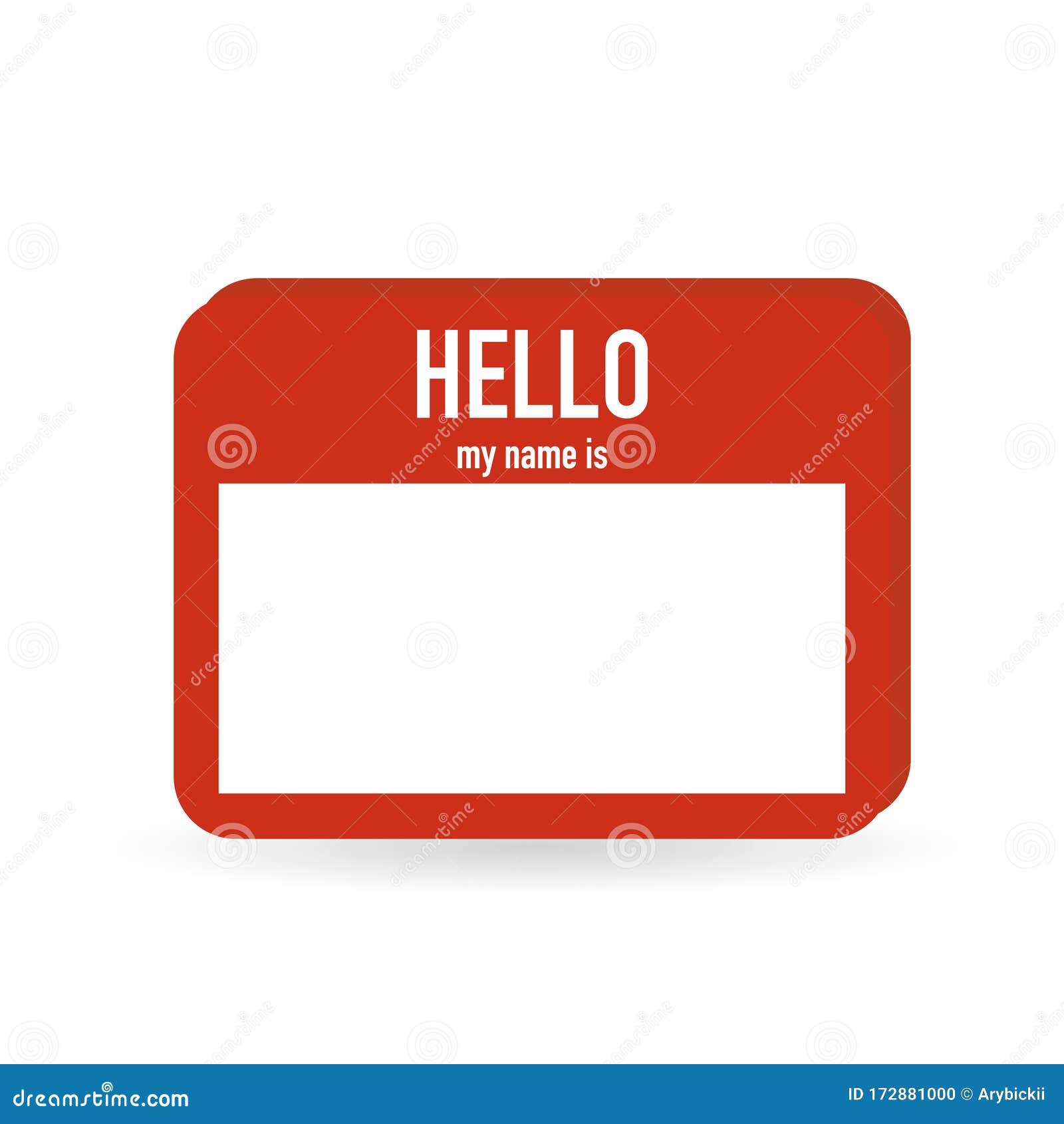 Hello my name is stock vector. Illustration of introduce - 172881000